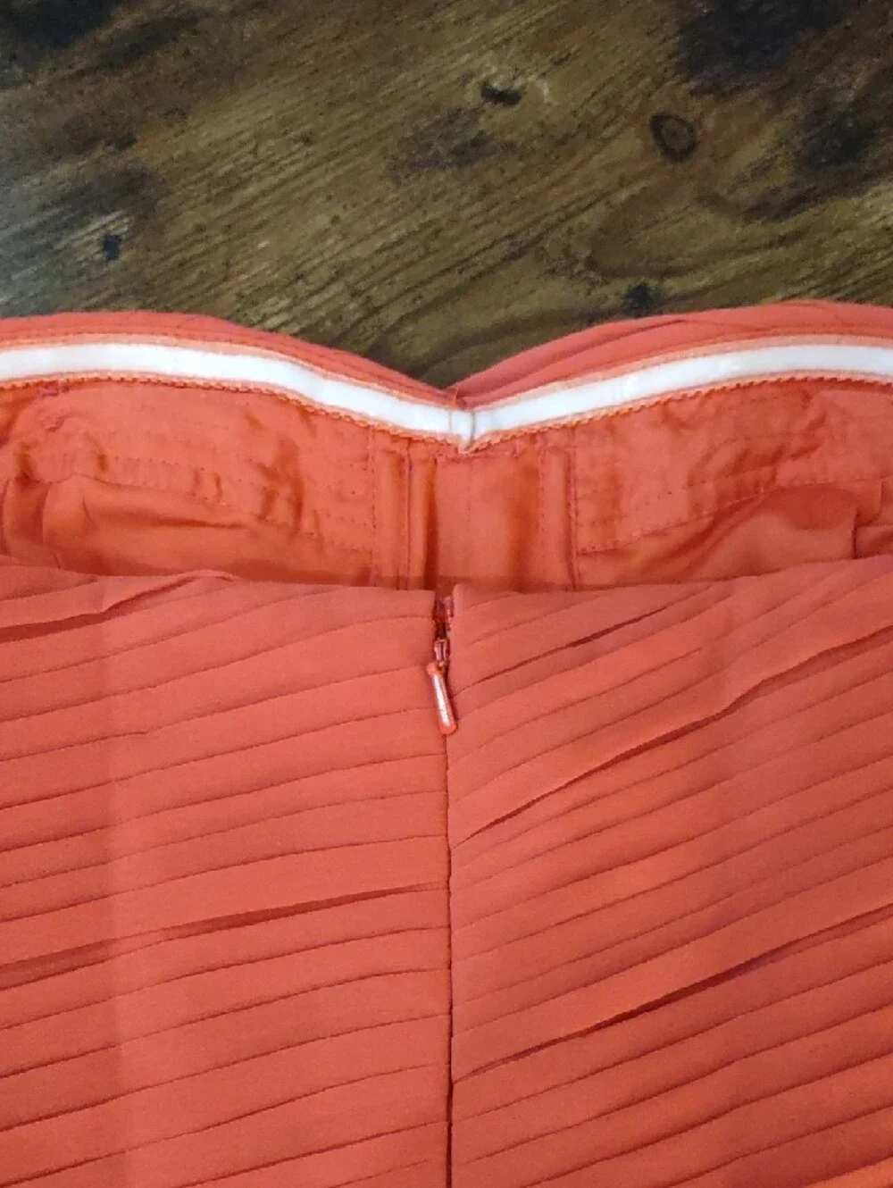Bill Levkoff | Dresses | Bill Levkoff Coral Chiffon Strapless Bustier ...